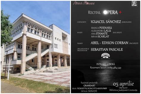 Eveniment caritabil la Biblioteca Județeană Constanța Recital OPERA