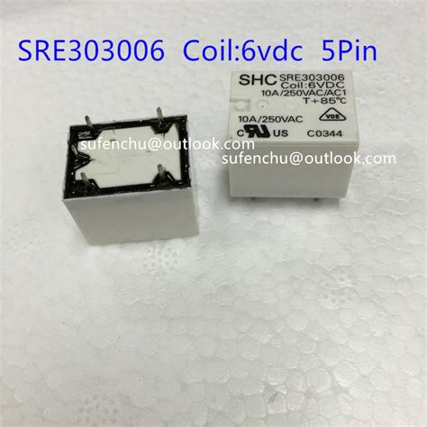 Relays SRE303006 General Purpose Relay 10A 6V 5 Pins x 10pcs Electrical