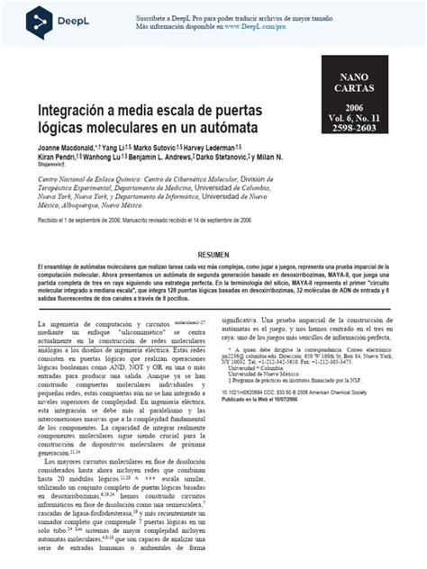 Medium Scale Integration Of Molecular Lo Es Pdf Puerta