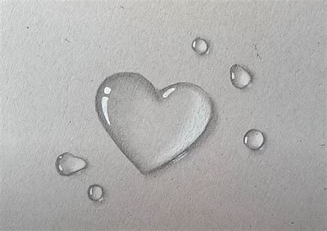 How To Draw A D Heart D Heart Water Drop