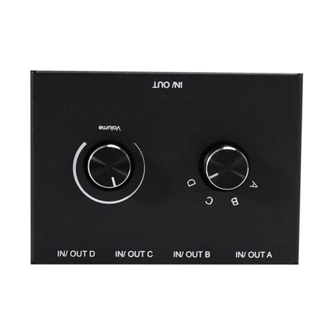 4 Port Audio Switch 3 5mm Audio Switcher Stereo AUX Audio Selector 4