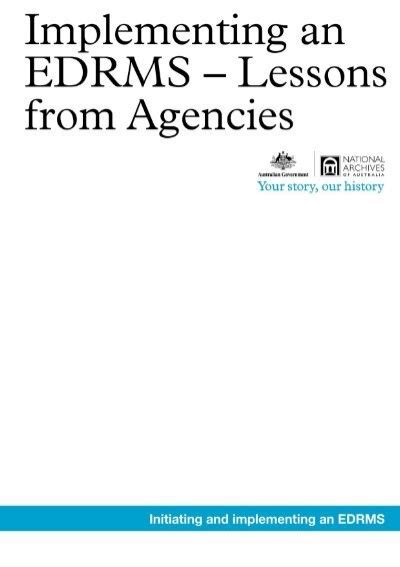 Implementing An Edrms â€ Lessons From Agencies