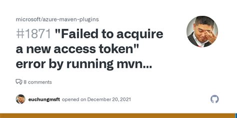 Failed To Acquire A New Access Token Error By Running Mvn Azure