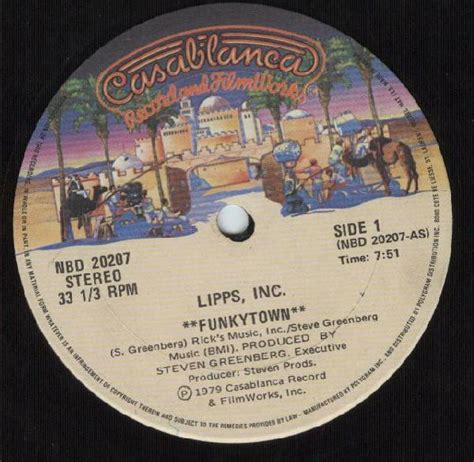 Lipps Inc Funkytown Vinyl 12 33 ⅓ Rpm Single Sided 1979