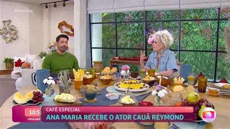 Foto Ana Maria Braga toma café da manhã Cauã Reymond na Globo