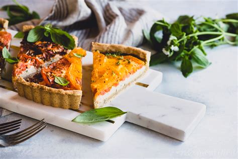 Summer Tomato Tart With Basil Ricotta Grain Gluten And Dairy Free