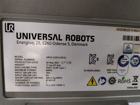 Machines Specifications Universal Ur10 Used Machines Exapro