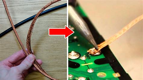 How To Make Solder Remover Copper Desoldering Homemade Solder Wick Braid Diy YouTube