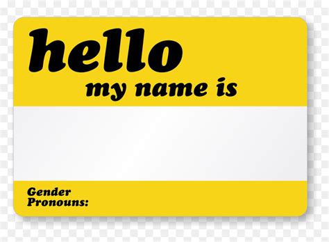 Name Tag With Pronouns HD Png Download Vhv