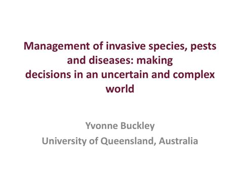 [ppt] Management Of Invasive Species Pests And Diseases Making Powerpoint Presentation 227819
