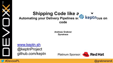 shipping code like a keptn continuous delivery and automated operations