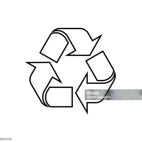 Recycler Licône De Vecteur De Recyclage Des Symboles De Déchets