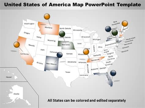 Us Map Powerpoint Template Free