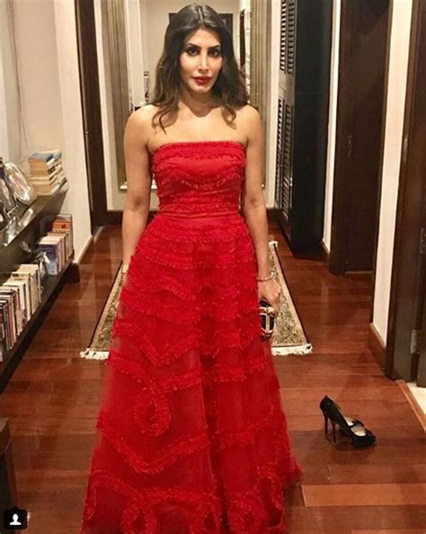 In Pic Priya Sachdev Shows Off A Red Strapless Gown