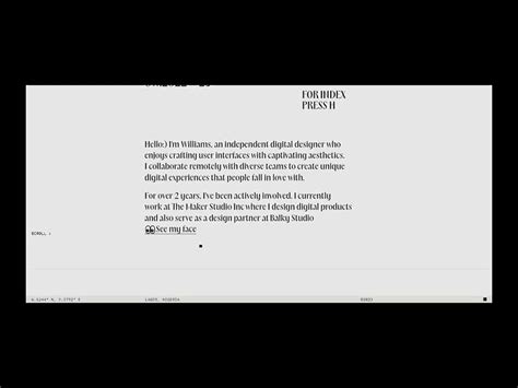 Williams Portfolio Site A Mask Reveal Animation Uzochukwu Okafor