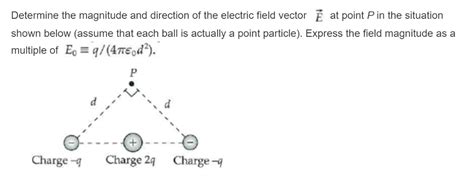 Solved Determine The Magnitude And Direction Of The Electric