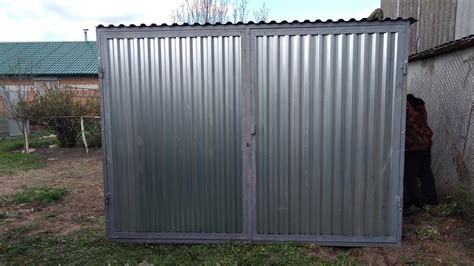 Металлический гараж пенал ракушка разборный 0 8мм после 6 лет эксплуатации от производителя