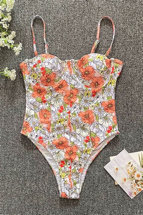 Floral Underwired One Piece Swimsuit Kroyy