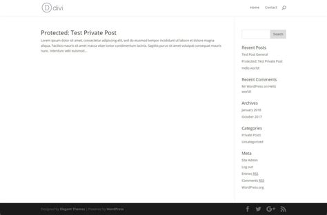 Using The Divi Wordpress Theme Your Password Protected Data Could Be Exposed Barrel Roll