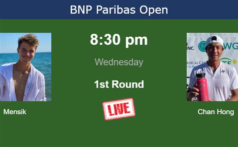 How To Watch Mensik Vs Chan Hong On Live Streaming In Indian Wells On Wednesday Tennis Tonic