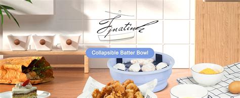Fjnatinh Collapsible Batter Bowl Mess Free Better Breader