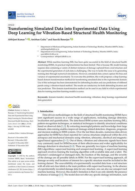 Pdf Transforming Simulated Data Into Experimental Data Using Deep