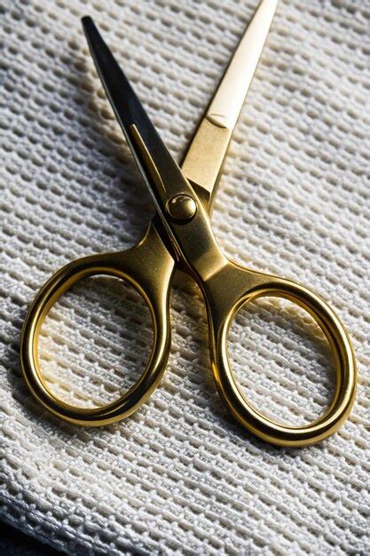 A Metal Brow Scissors Isolated On A White Background Premium Ai