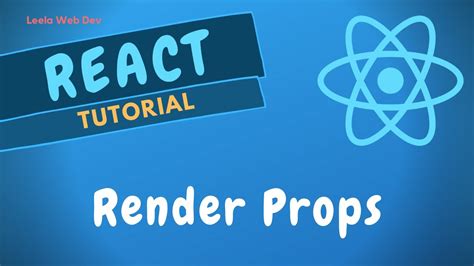 29 Render Props In The React Components Access Render Props With A