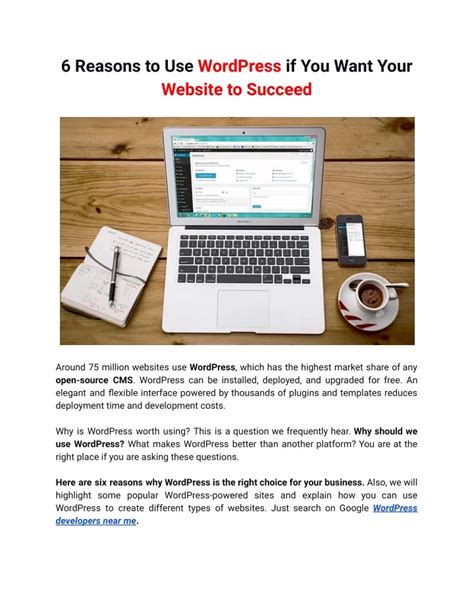 Ppt 6 Reasons To Use Wordpress If You Want Your Website To Succeed