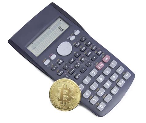 Bitcoin Calculator Business Virtuele Coin Stock Image Image Of