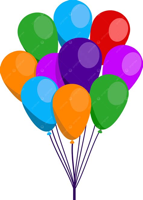 Vector De Decoración De Globos De Colores Png Globo Globos De