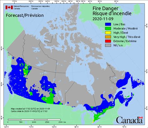 Canadian Wildland Fire Information System Fire Weather Maps