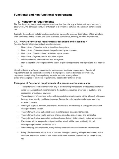 Functional And Non Functional Requirements Pdf Computer Security Security