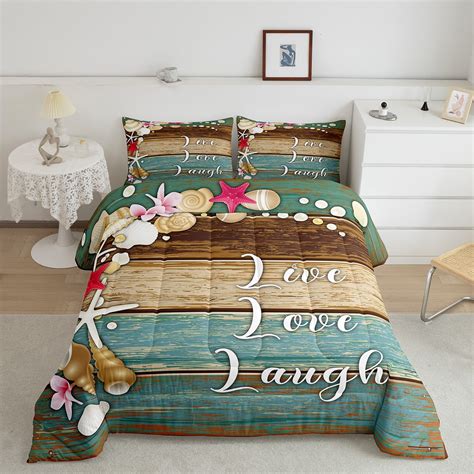 Yst Tropical Beach Comforter Set Twin Rustic Farmhouse Bedding Set