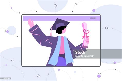학문 졸업도 교육 대학 인증서를 축하하는 여성 졸업 학생 여성 졸업 가공의 인물에 대한 스톡 벡터 아트 및 기타 이미지