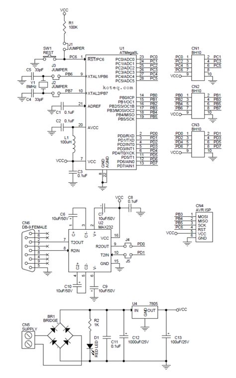 Atmega32 Schematic