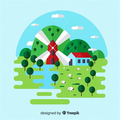 환경과 생태계 개념 무료 벡터