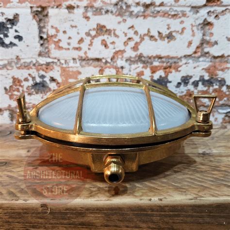 Solid Brass Outdoor Round Bulkhead Light