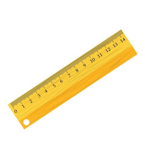 15 Cm Wood Ruler Icon Realistic Style Stock Vector Image By