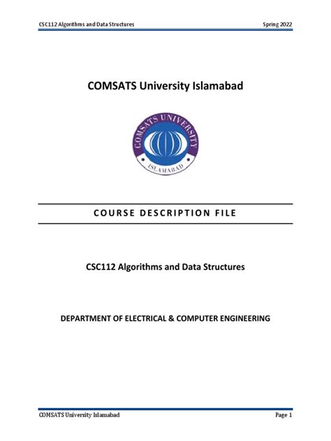 Csc112 Algorithms And Data Structures Pdf Engineering Science