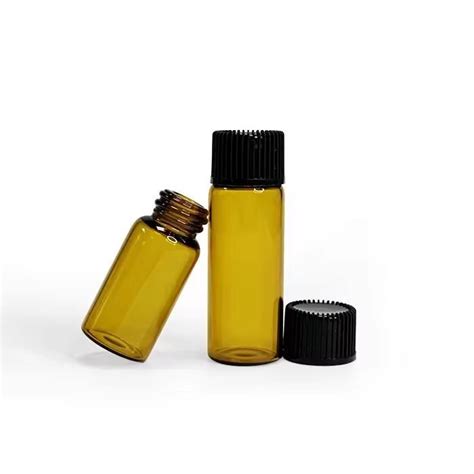 Ml Ml Ml Essential Oil Mini Amber Sample Glass Vials Cosmetics Sample Bottles Lotion