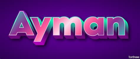 Ayman Text Effect And Logo Design Name