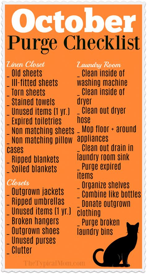 Fall Cleaning Checklist Printable