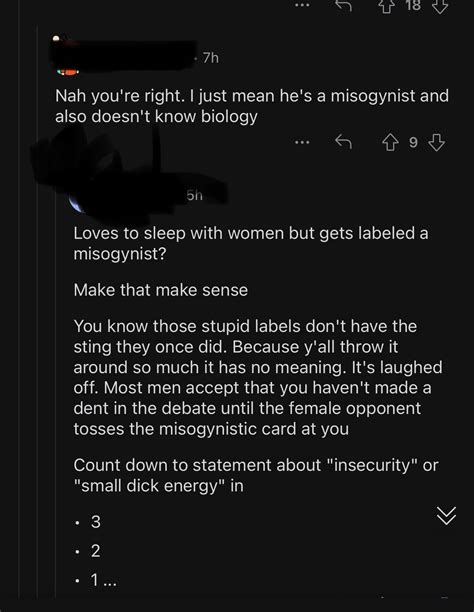 Ah Yes Because You Cant Possibly Be A Misogynist Because You Love
