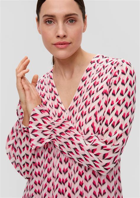 V Neck Chiffon Dress Soft Rose Soliver