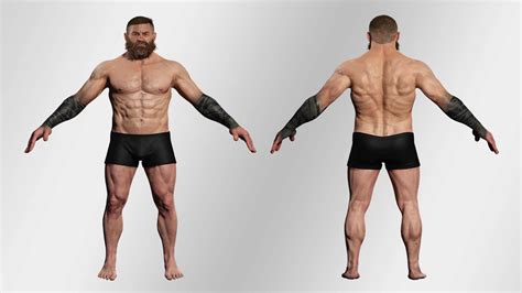 Realistic Man Bearded Lumberjack 3d Model By Khaloui