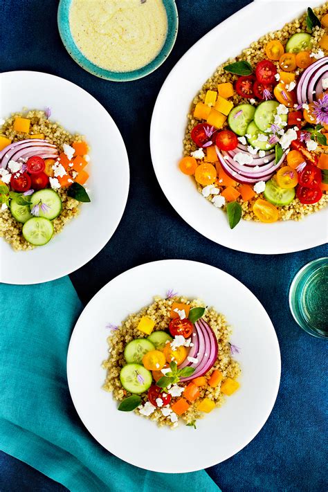 Greek Style Quinoa Salad With Feta Vinaigrette ⋆
