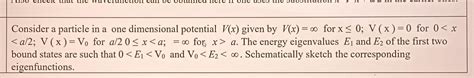 Solved Consider A Particle In A One Dimensional Potential