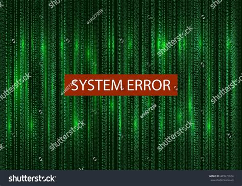 System Error Digital Numbers Background Error Stock Vector Royalty