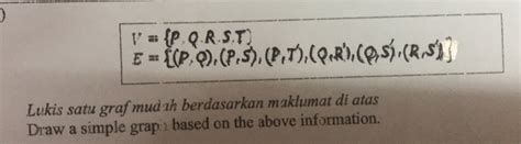 solved e p lukis satu graf mudzh berdasarkan maklumat di atas draw a